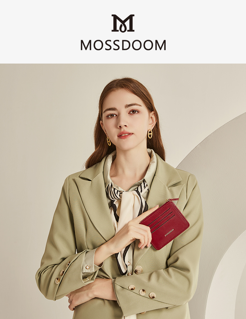 MOSSDOOM Nora Card Holder กระเป๋าบัตรผู้หญิงที่ทันสมัยและเรียบง่าย ...