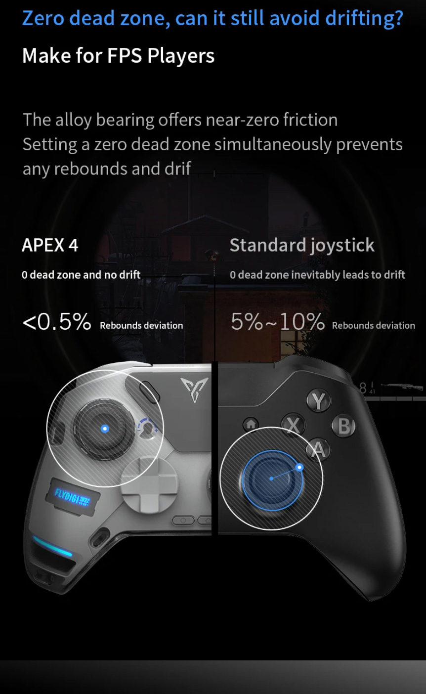 Flydigi Apex3 ตัวควบคุมเกมไร้สาย Apex4 Power Feedback Elite Xbox รองรับมือถือ PC Switch | Shopee ...