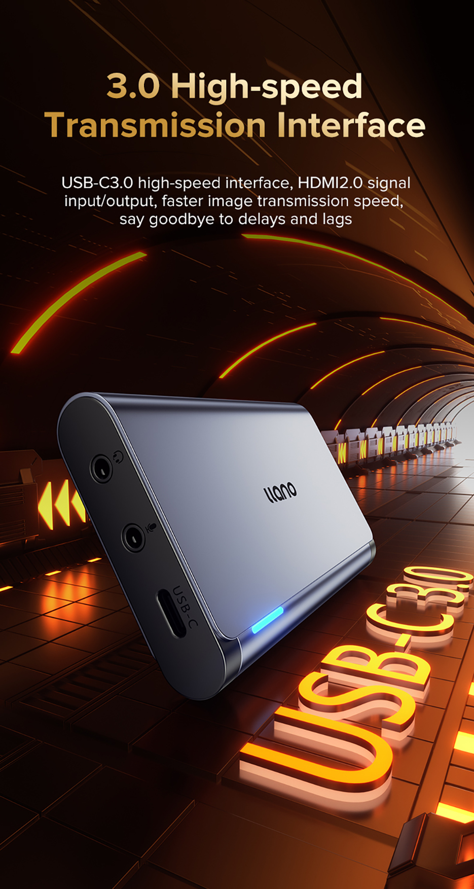 Llano A320 การ์ดจับภาพวิดีโอเสียง 4K USB 3.0 HDMI Full HD 1080P สําหรับ ...