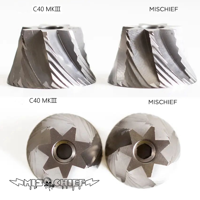 "Mischief Workshop Official Store" Mischief M40 เครื่องบดเมล็ดกาแฟ สเตนเลส ทรงกรวย สีแดง สําหรับ ...