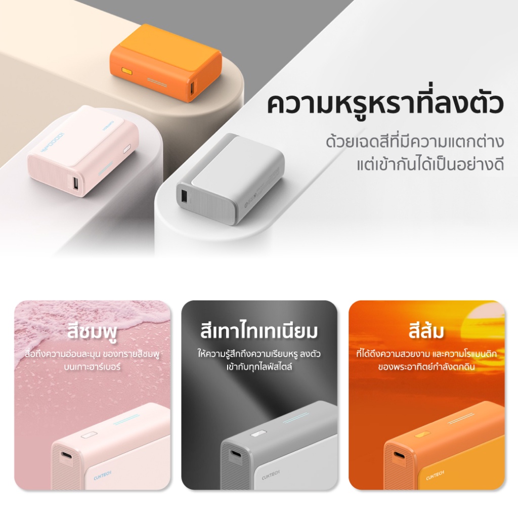 Zmi CukTech PB100 30W 1000mah Power Bank พร้อมฟรีสาย USB-A ถึง Type-c 0 ...