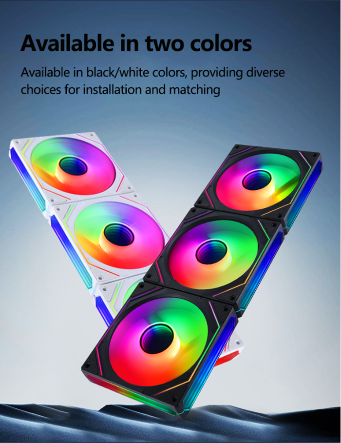 Ice Whale PRISM 6PRO ARGB CPU พัดลม 120 มม.3 ด้าน Infinite กระจก 5V 3PIN เมนบอร์ด light Sync ...