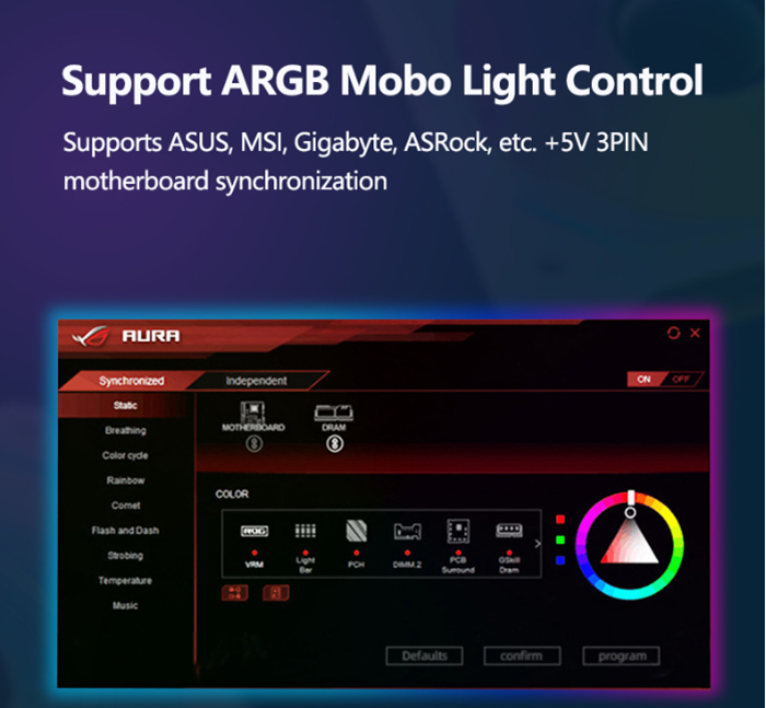 Ice Whale PRISM 6PRO ARGB CPU พัดลม 120 มม.3 ด้าน Infinite กระจก 5V ...