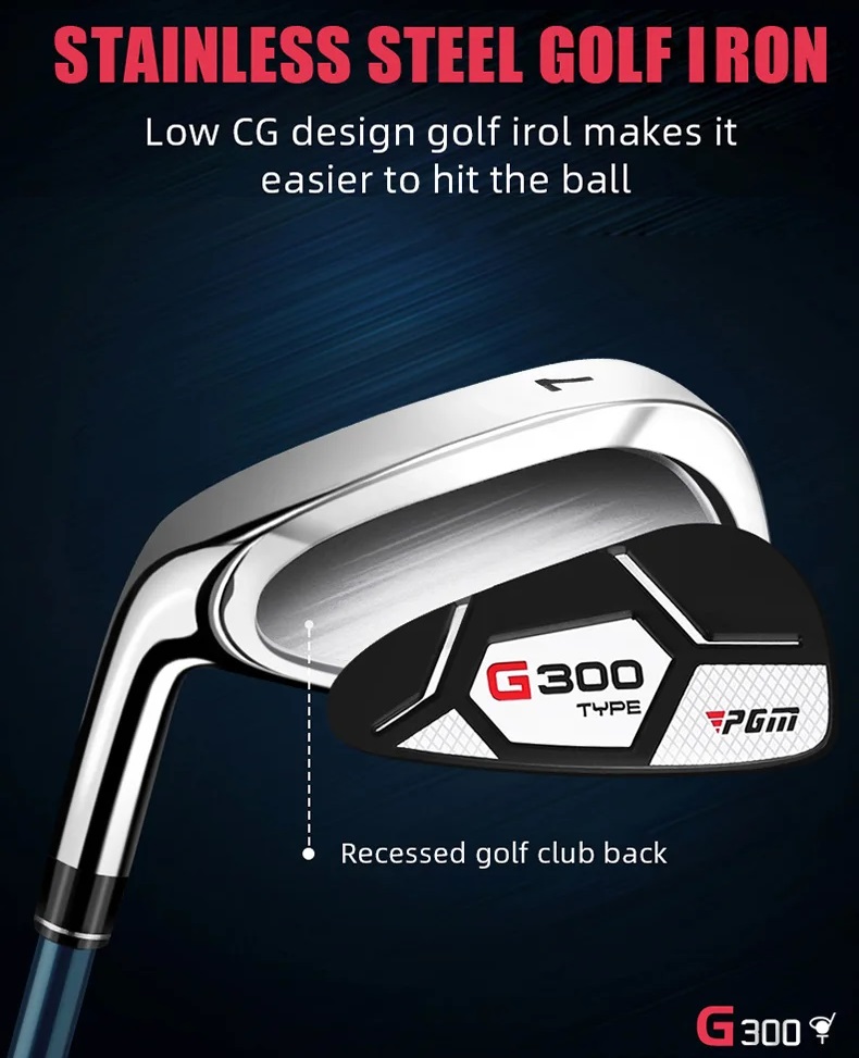 PGM GOLF G300 มือขวา สําหรับผู้ชาย ชุดไม้กอล์ฟเหล็ก 5 6 7 8 9 P S พร้อมหัวสเตนเลส สําหรับผู้ ...