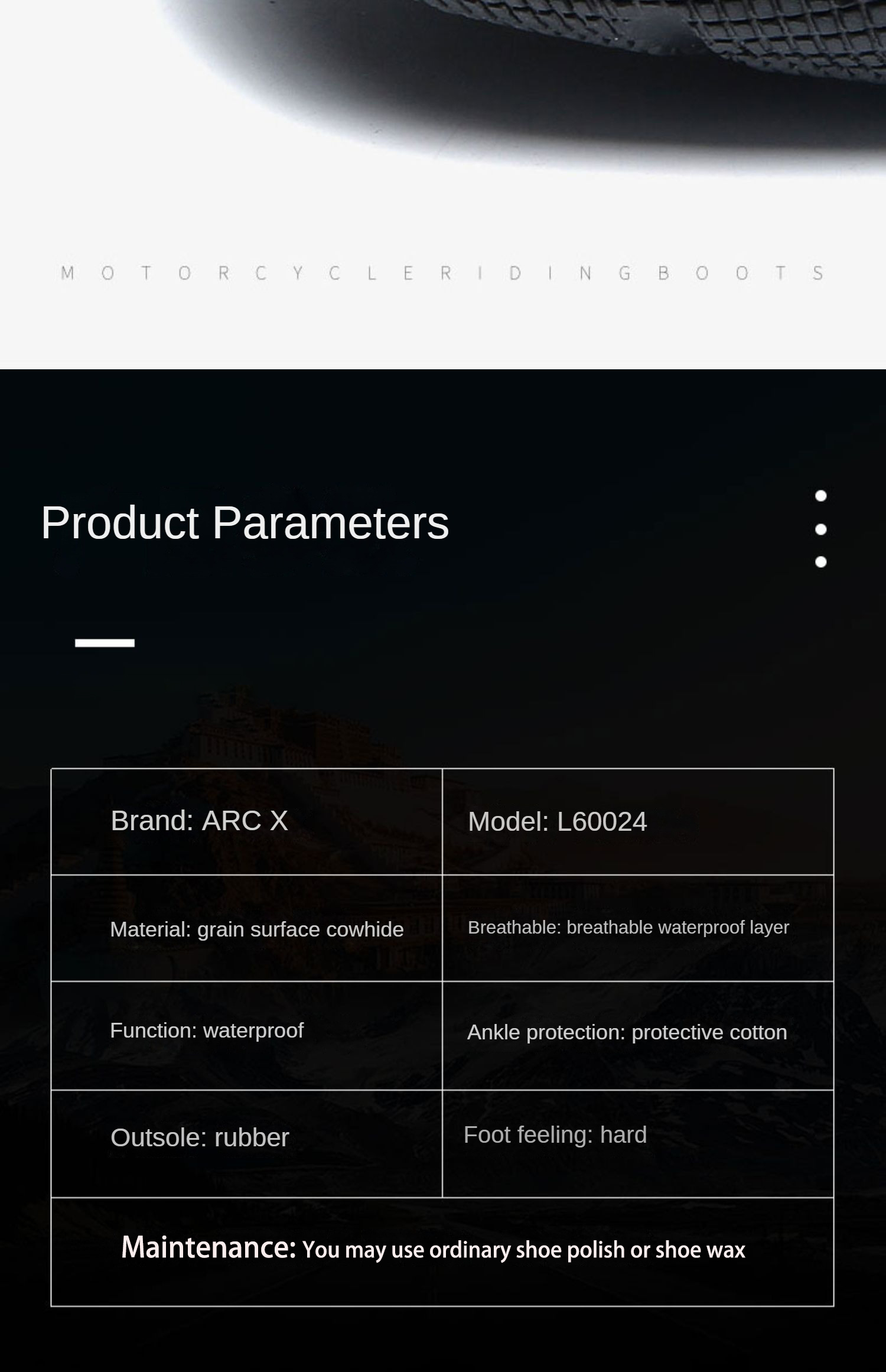 Arcx รองเท้าบูท หนังวัว สะท้อนแสง กันน้ํา ระบายอากาศ สําหรับแข่งรถ ...