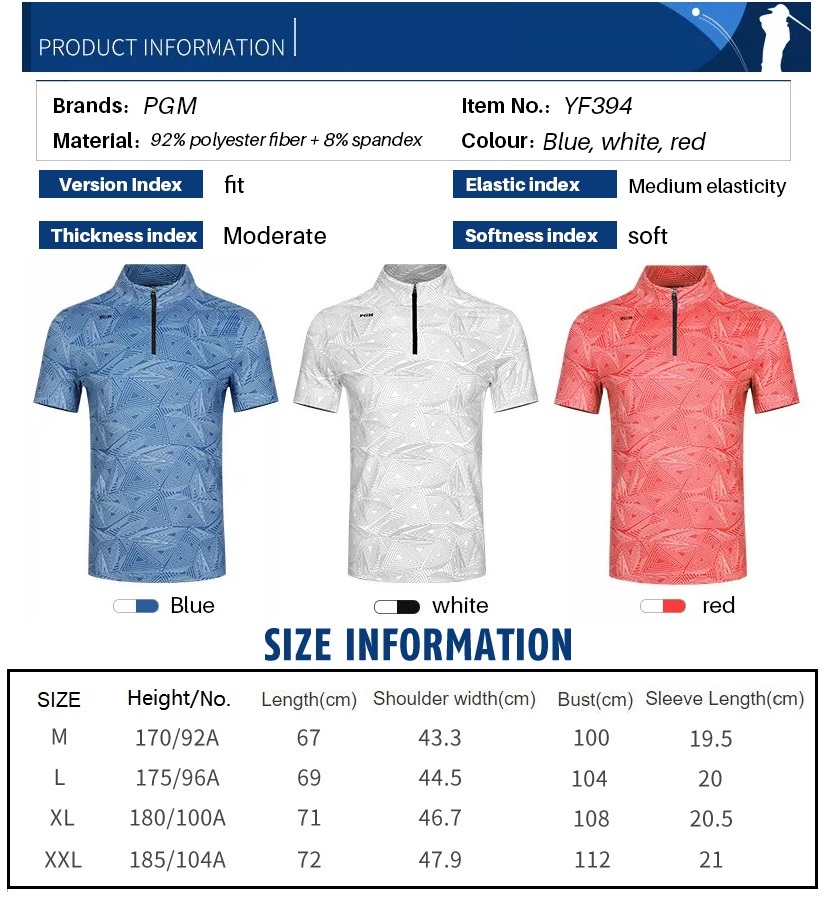 Pgm เสื้อยืดลําลอง แขนสั้น คอเต่า ระบายอากาศ พิมพ์ลาย สําหรับผู้ชาย ...