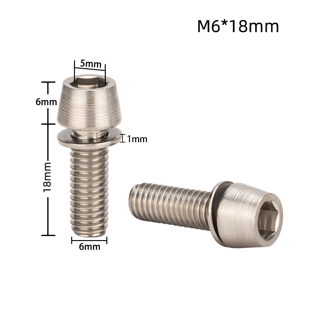 Ztto สกรูสเต็ม M5X18 มม. M6X18 มม. 6 ชิ้น สําหรับจักรยาน MTB Road Bike ...