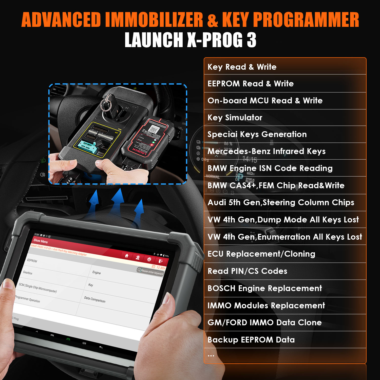 2025 ใหม่ LAUNCH X431 IMMO Plus Key Programmer เครื่องมือวินิจฉัยรถยนต์ ...