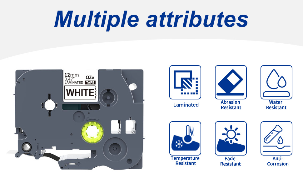 เทปฉลาก TZe231 12 มม. สําหรับ Brother TZe Tape Tze335 Tze631 Tze431 ...