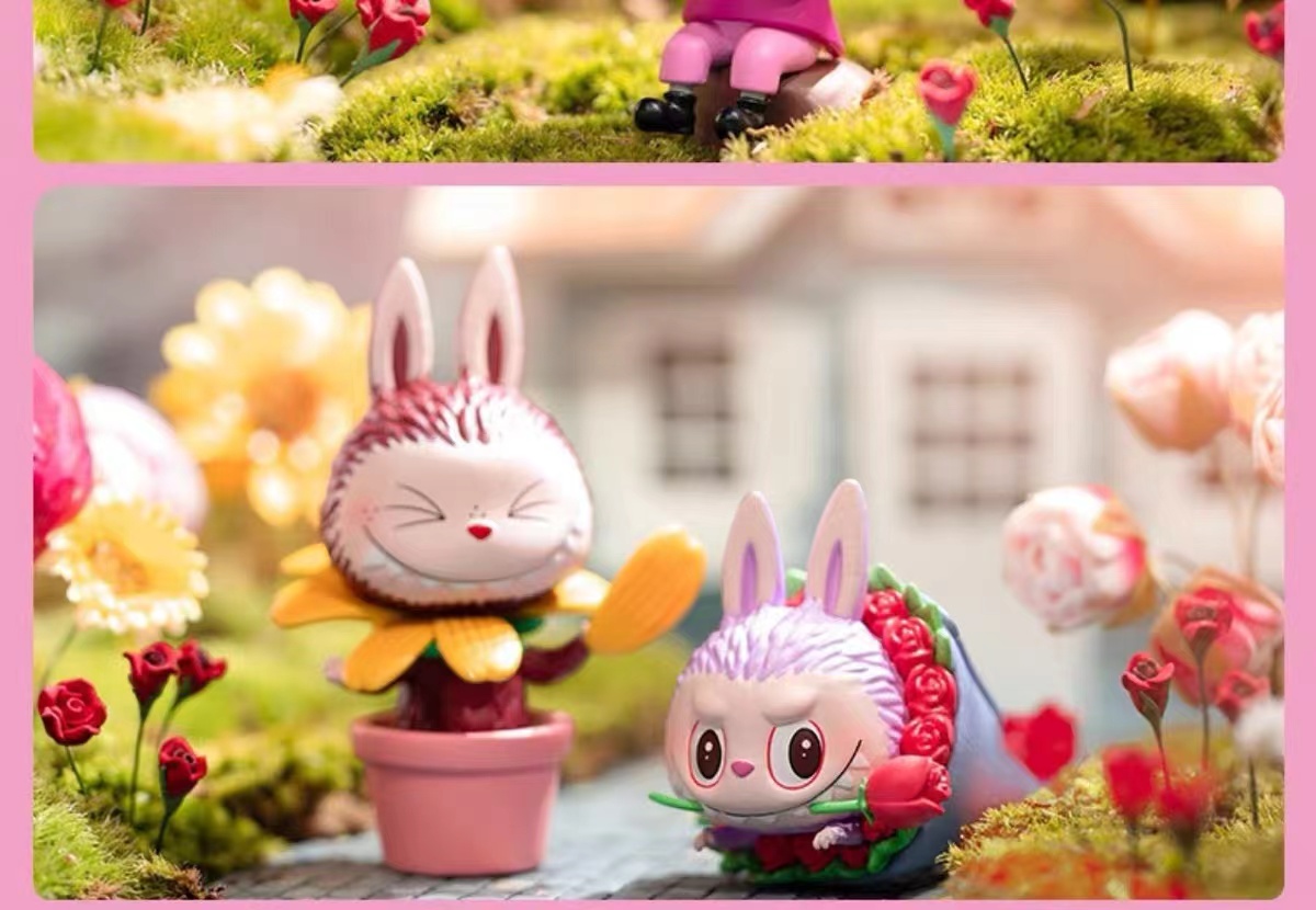 Popmart LABUBU Flower Spirit series กล่องสุ่ม ตุ๊กตาหัวใจ เด็กผู้หญิง ...
