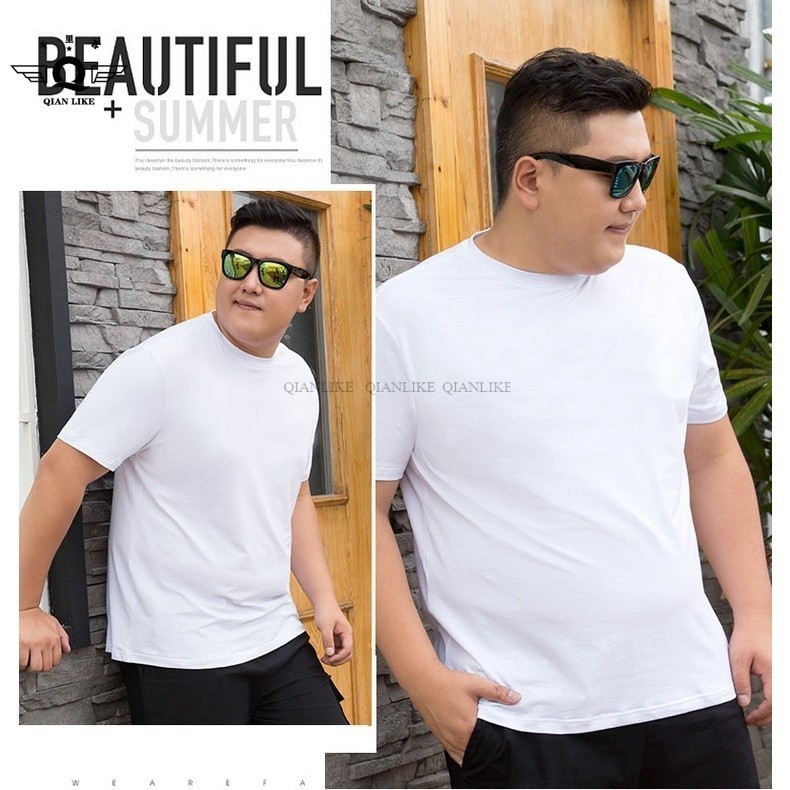 พร้อมส่ง【2xl 5XL 8XL】เสื้อยืดคอกลม แขนครึ่ง พลัสไซซ์ สีพื้น สําหรับผู้ชาย สีทึบ ระบายอากาศได้ ...