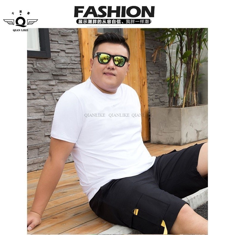 พร้อมส่ง【2xl 5XL 8XL】เสื้อยืดคอกลม แขนครึ่ง พลัสไซซ์ สีพื้น สําหรับผู้ชาย สีทึบ ระบายอากาศได้ ...