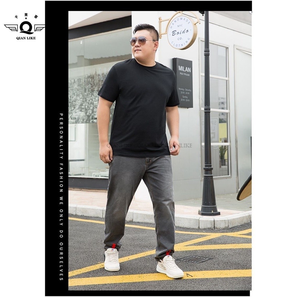 พร้อมส่ง【2xl 5XL 8XL】เสื้อยืดคอกลม แขนครึ่ง พลัสไซซ์ สีพื้น สําหรับผู้ชาย สีทึบ ระบายอากาศได้ ...