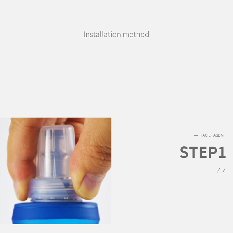 WRELS ขวดน้ำแบบพับได้ 150 มล. 250 มล. 500 มล. ปราศจาก BPA และ TPU สำหรับการวิ่ง กระเป๋าคาดเอว ...