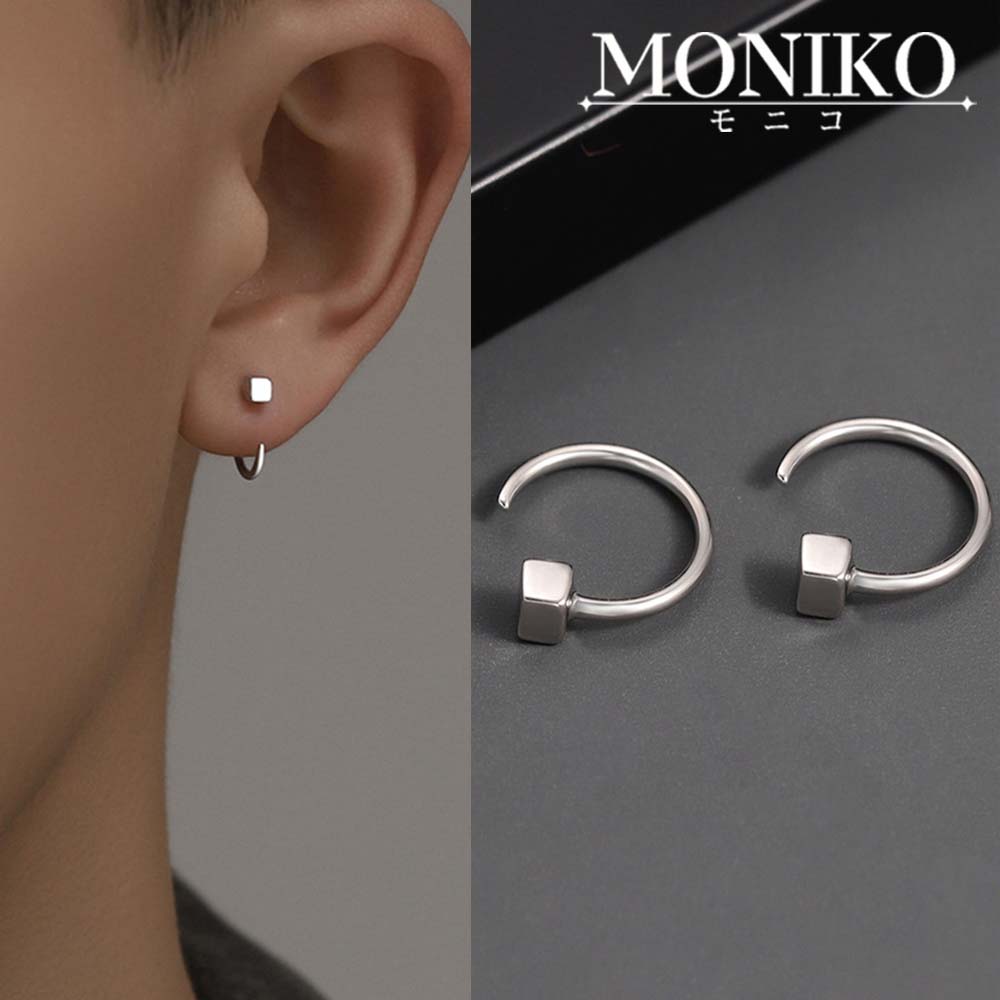 MONIKO ต่างหูสี่เหลี่ยม เหมาะสำหรับทั้งชายและหญิง ดีไซน์อินเทรนด์ ต่าง ...