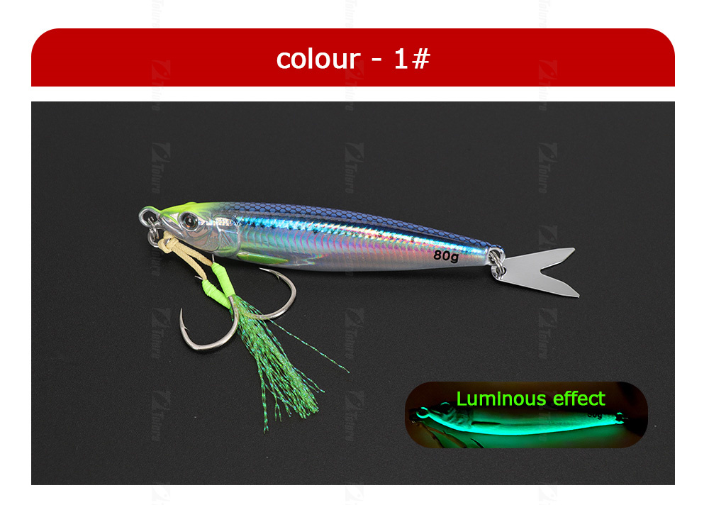 Tolure 2024 ใหม่ Jigging Lures 40g 60g 80g Long Casting Fishing Jig Lure 三维 พิมพ์ Body Luminous ...