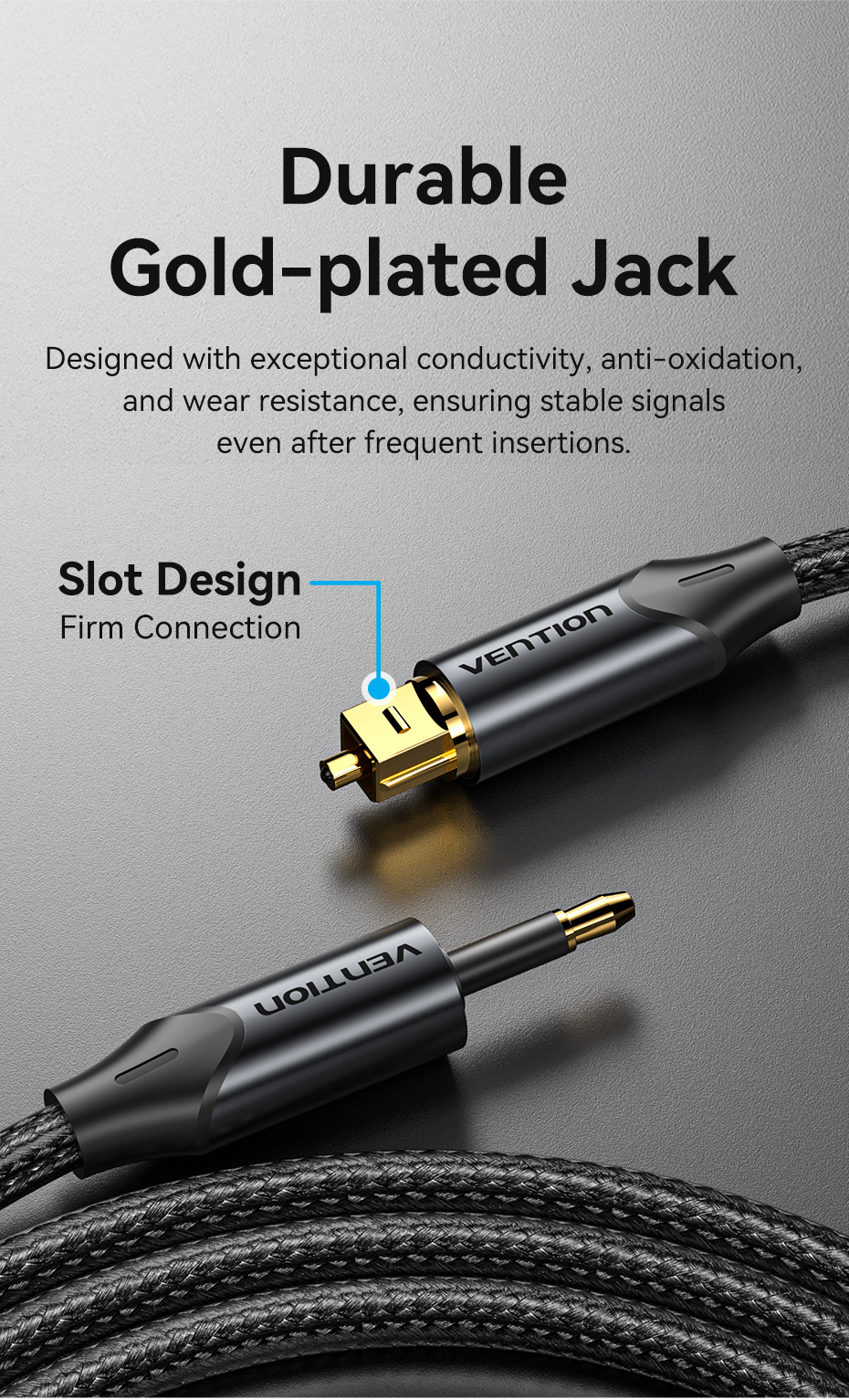 Vention Optical Audio Fiber Square Port Toslink to 3.5mm Mini Toslink ...