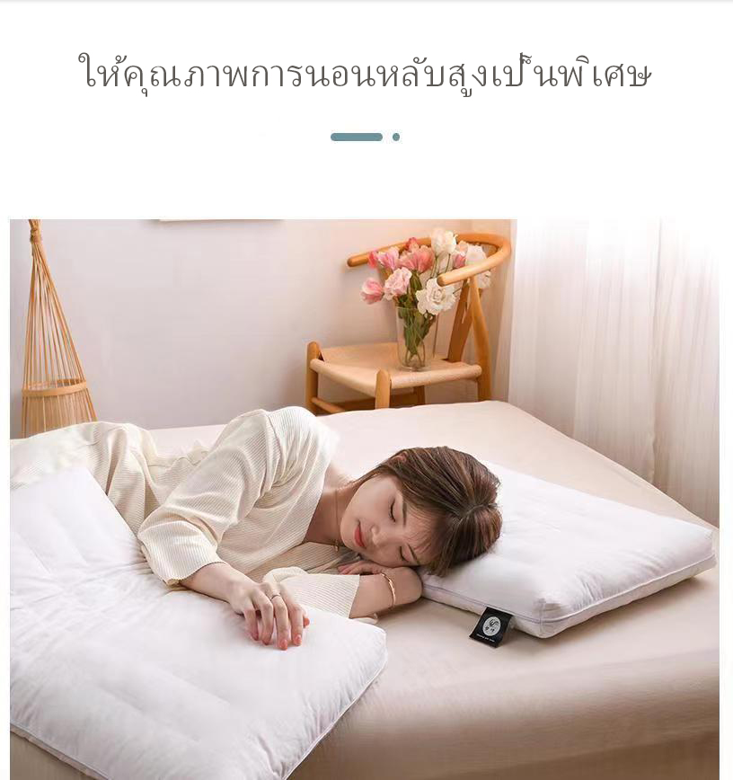 [Ten Beans] หมอนผ้าฝ้ายแท้ แบบนิ่ม บางพิเศษ สําหรับผู้ใหญ่ และเด็ก ...