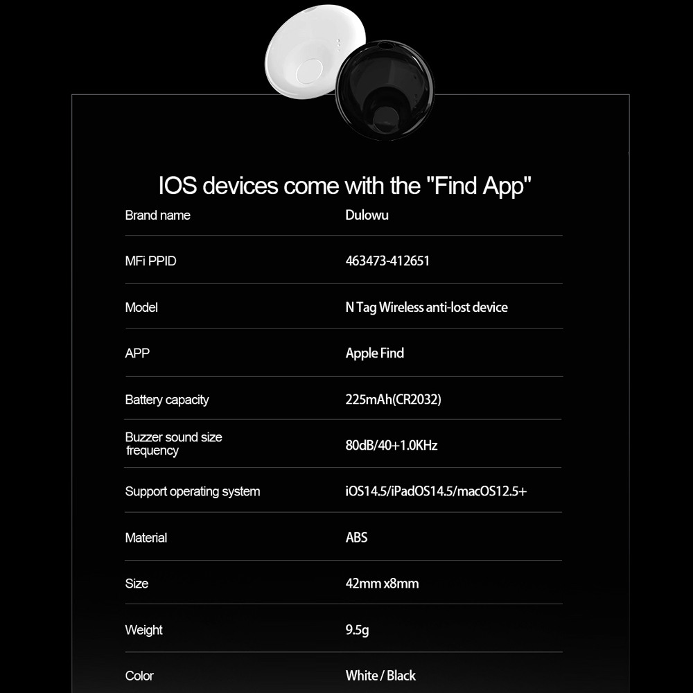 GPS Tracker Mini Tag สําหรับ IOS Apple Find My APP ITag Anti Lost Reminder อุปกรณ์ MFI Rated ...