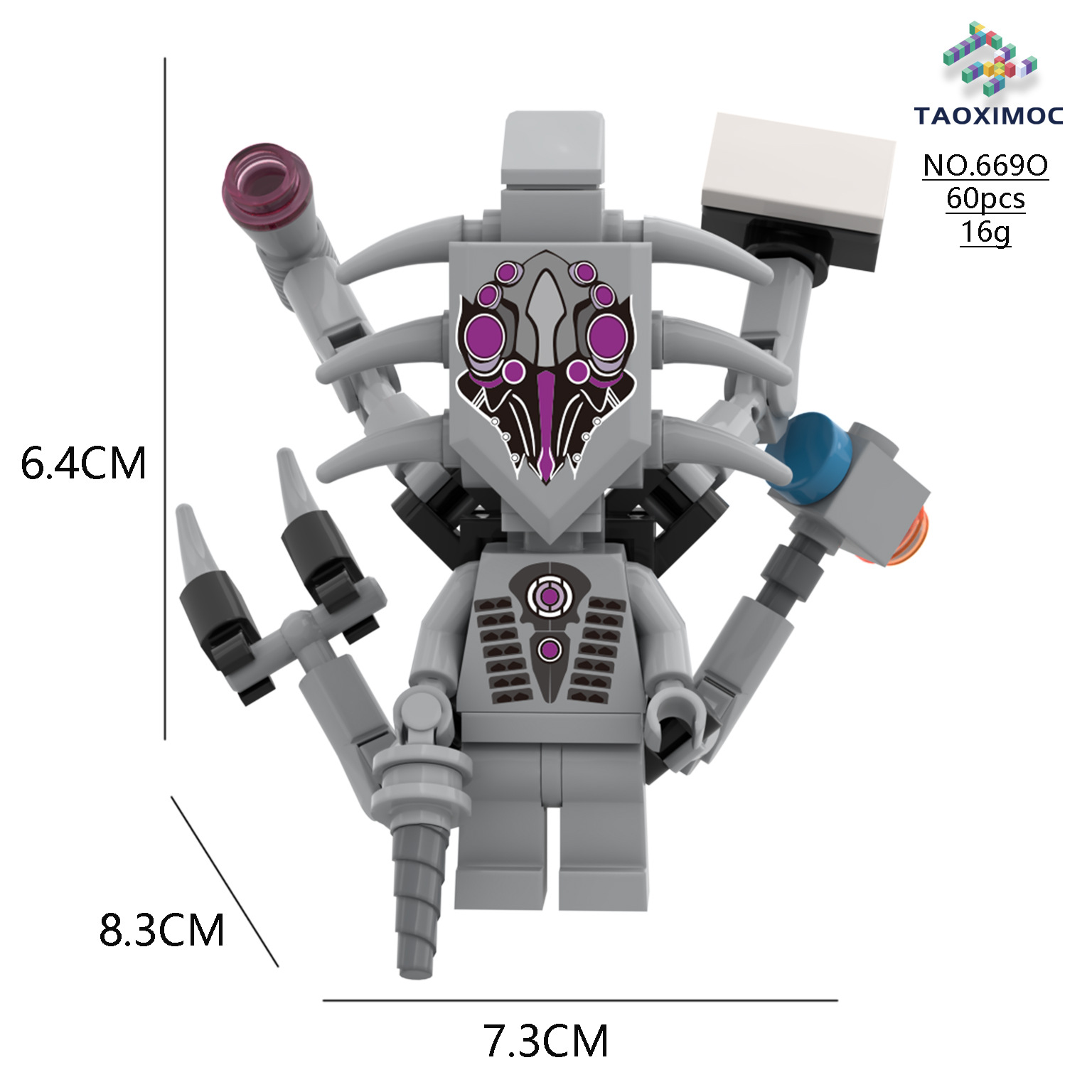 ห้องน้ํา Minifigure Skibidi ห้องน้ําใช้งานร่วมกับ Lego Titan Monitor ...