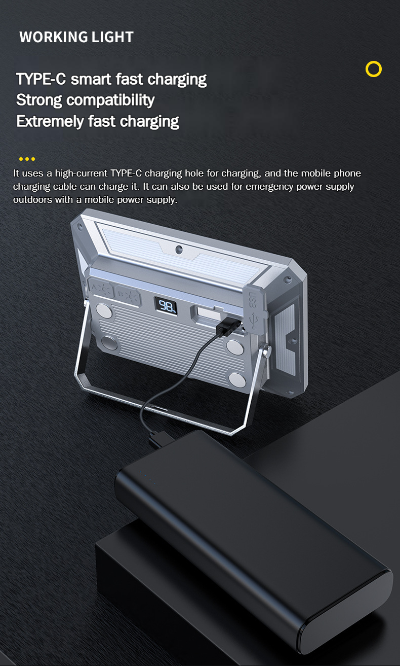 โคมไฟ LED Type-C แบบมือถือ อเนกประสงค์ สําหรับตั้งแคมป์กลางแจ้ง | Shopee Thailand