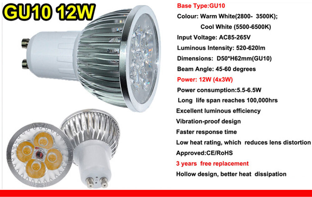หลอดไฟสปอตไลท์ LED GU10 MR16 E27 E14 9W 12W 15W 85-265V DC 12V สีขาวอบอุ่น ปรับได้ | Shopee Thailand