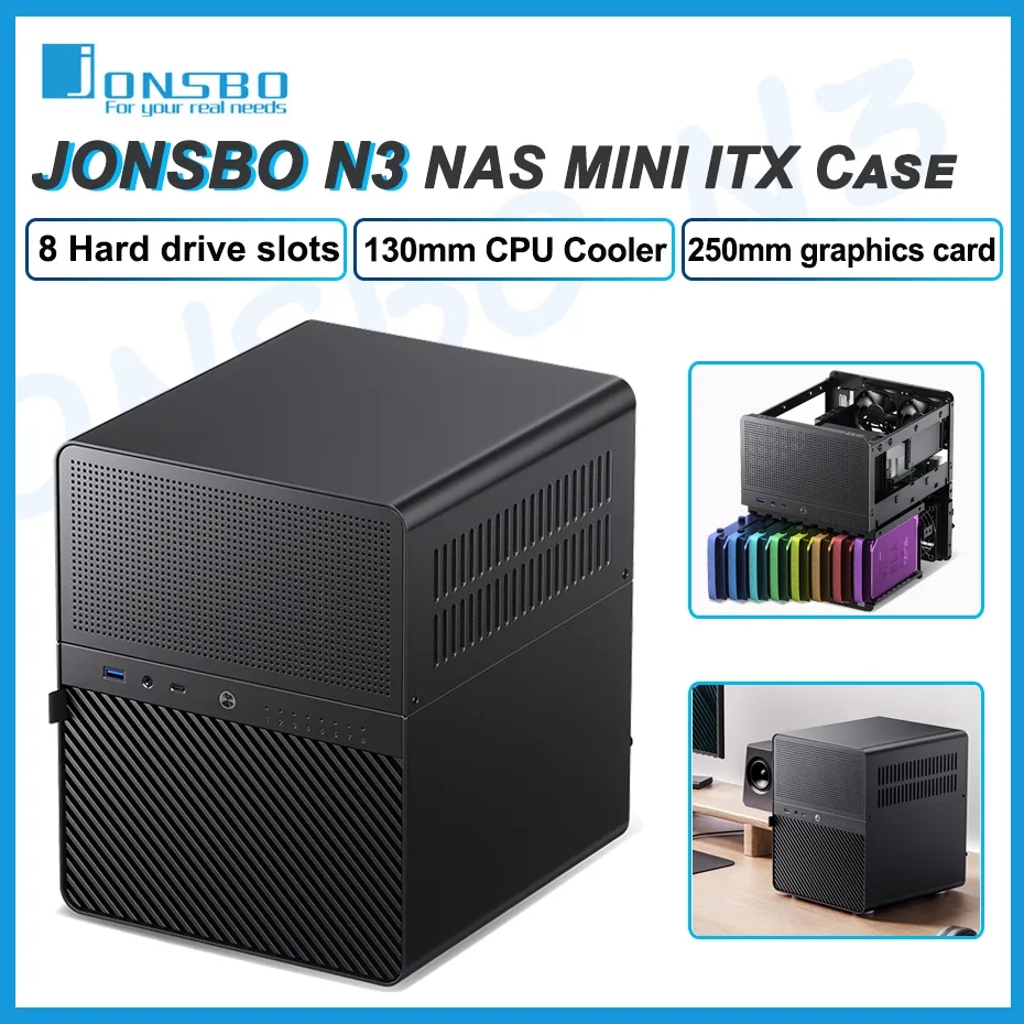 Jonsbo N3 NAS เคสฮาร์ดดิสก์อลูมิเนียม ITX Chassis 8 รองรับการ์ดจอ CPU ...