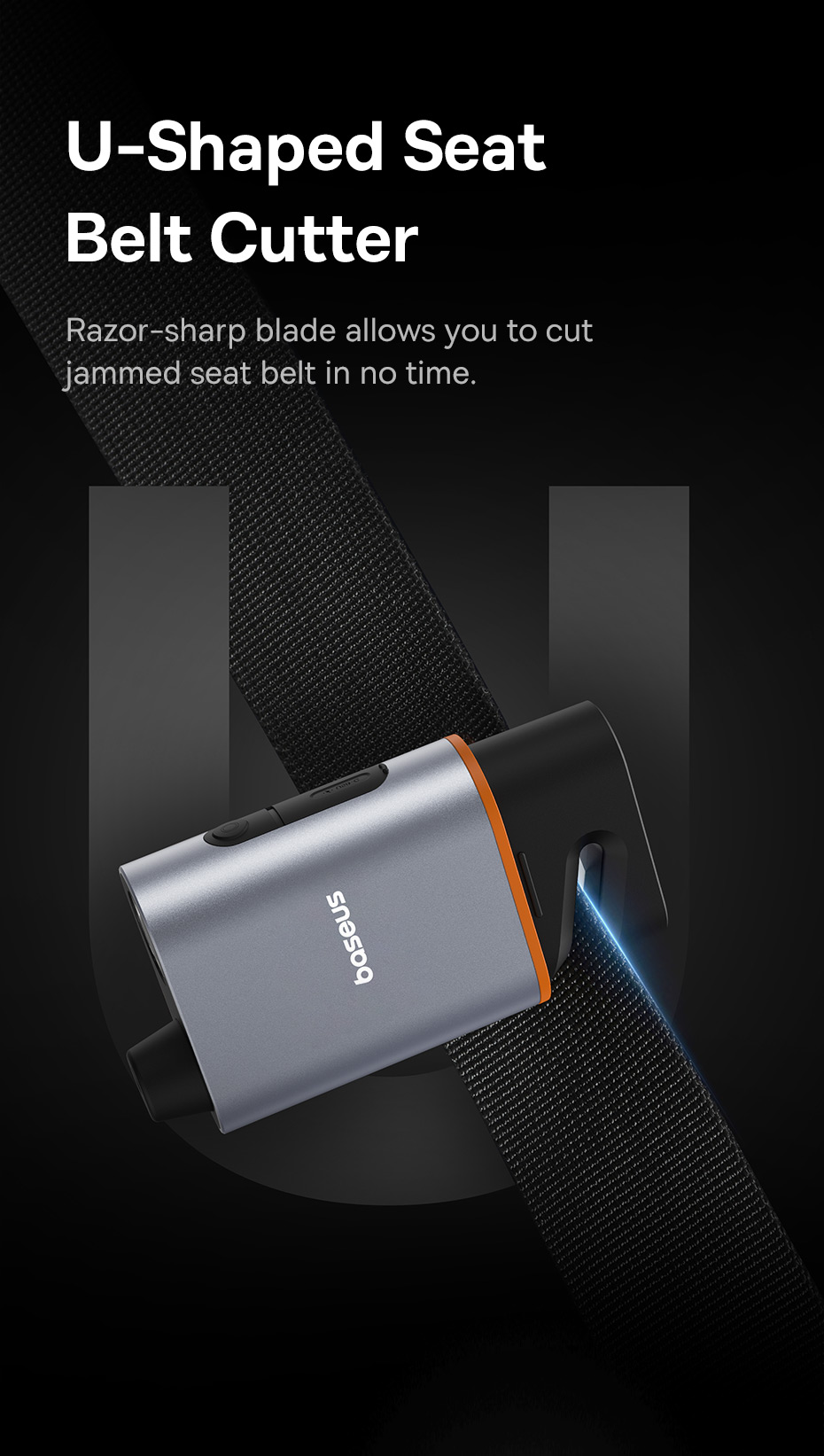 Baseus Safe Car Life 2/3 in 1 ค้อนทุบกระจกหน้าต่างรถยนต์ เพื่อความ ...