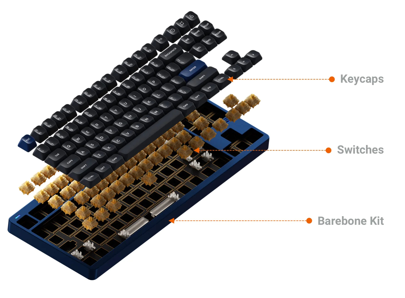 Nuphy Gem80 QMK/VIA คีย์บอร์ดเมคคานิคอลไร้สาย เลือกลายได้ | Shopee Thailand