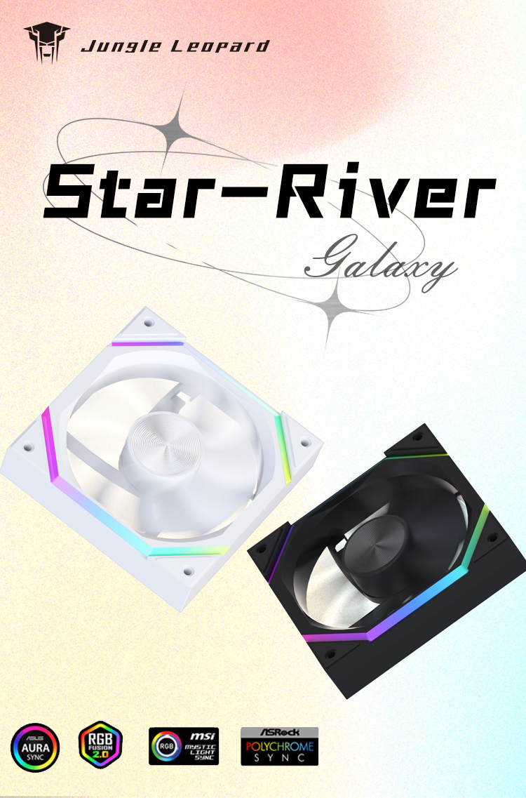 Jungle Leopard Star-River Galaxy ARGB CPU พัดลม 120 มม.4PIN PWM พัดลม ...