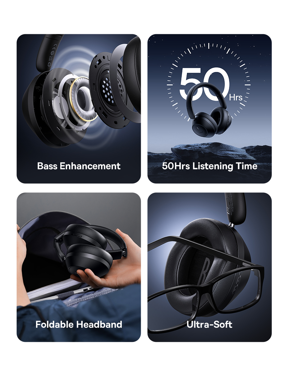 Baseus Bass 30 Max หูฟังบลูทูธไร้สาย -30dB ตัดเสียงรบกวน 2 ไมค์ เบสทรง ...