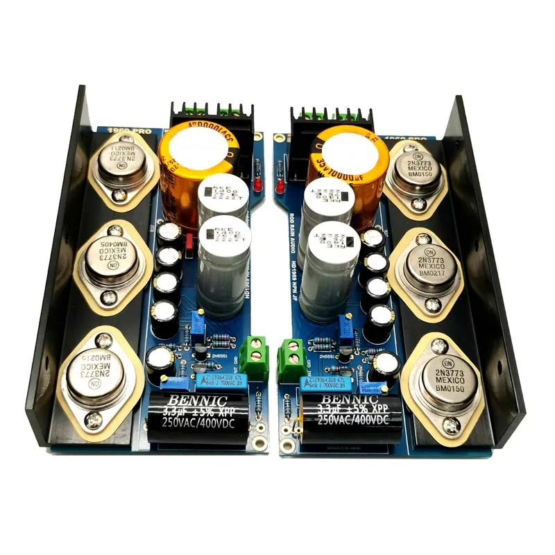 ⭐บอร์ดขยายเสียง HiFi สีทอง 20W + 20W Class A Power 1969 พร้อมฮีทซิงค์ 2 ...