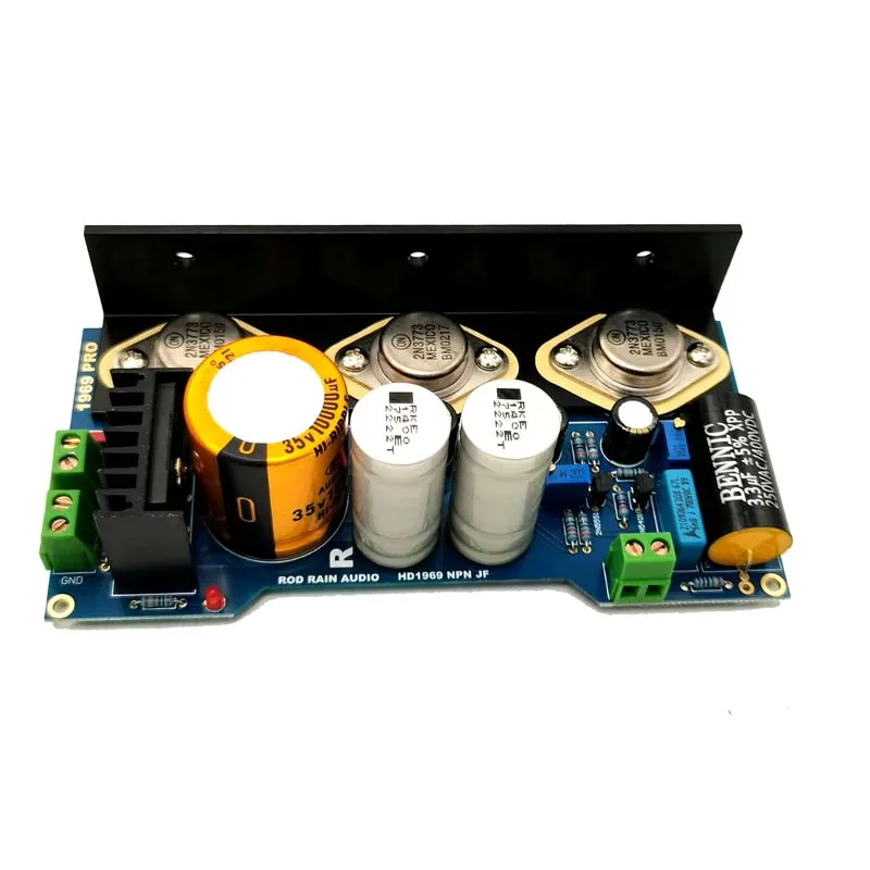 ⭐บอร์ดขยายเสียง HiFi สีทอง 20W + 20W Class A Power 1969 พร้อมฮีทซิงค์ 2 ...