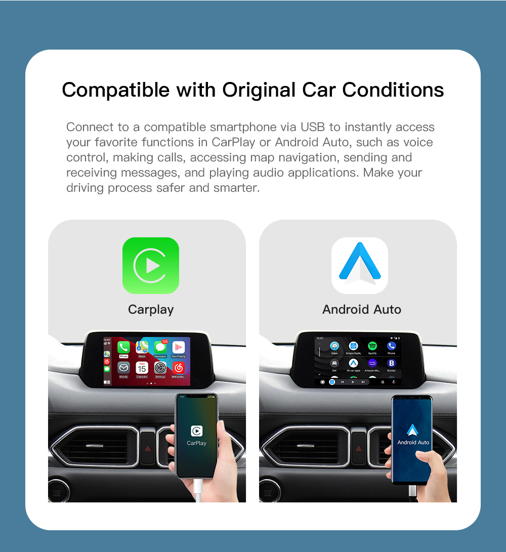 อัพเกรดใหม่ Mazda CarPlay Android Auto USB Hub Adapter สำหรับ Mazda 2 3 ...