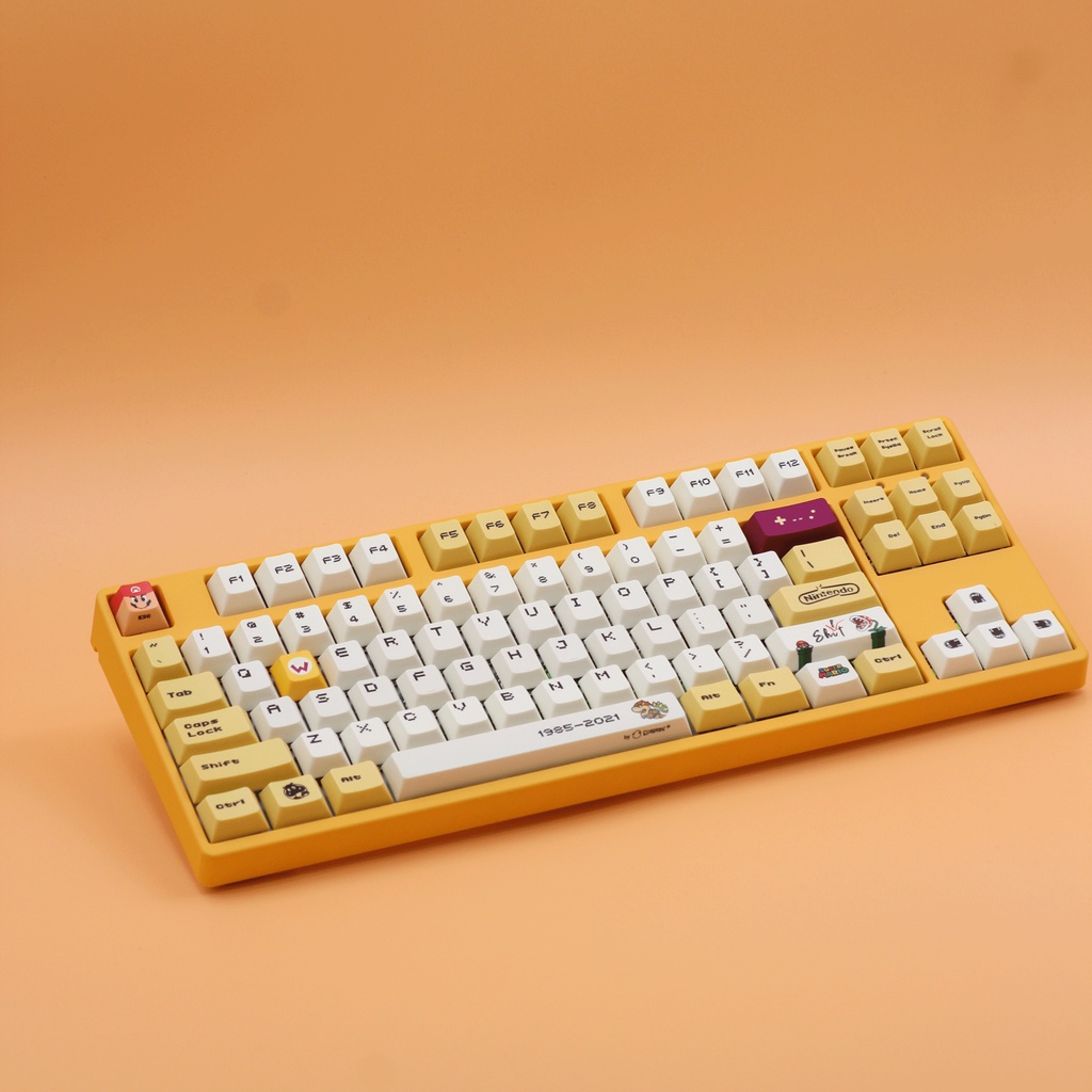 Mario Villain Keycap ภาษาไทย 123 Keys OEM Profile PBT Material DIY for ...