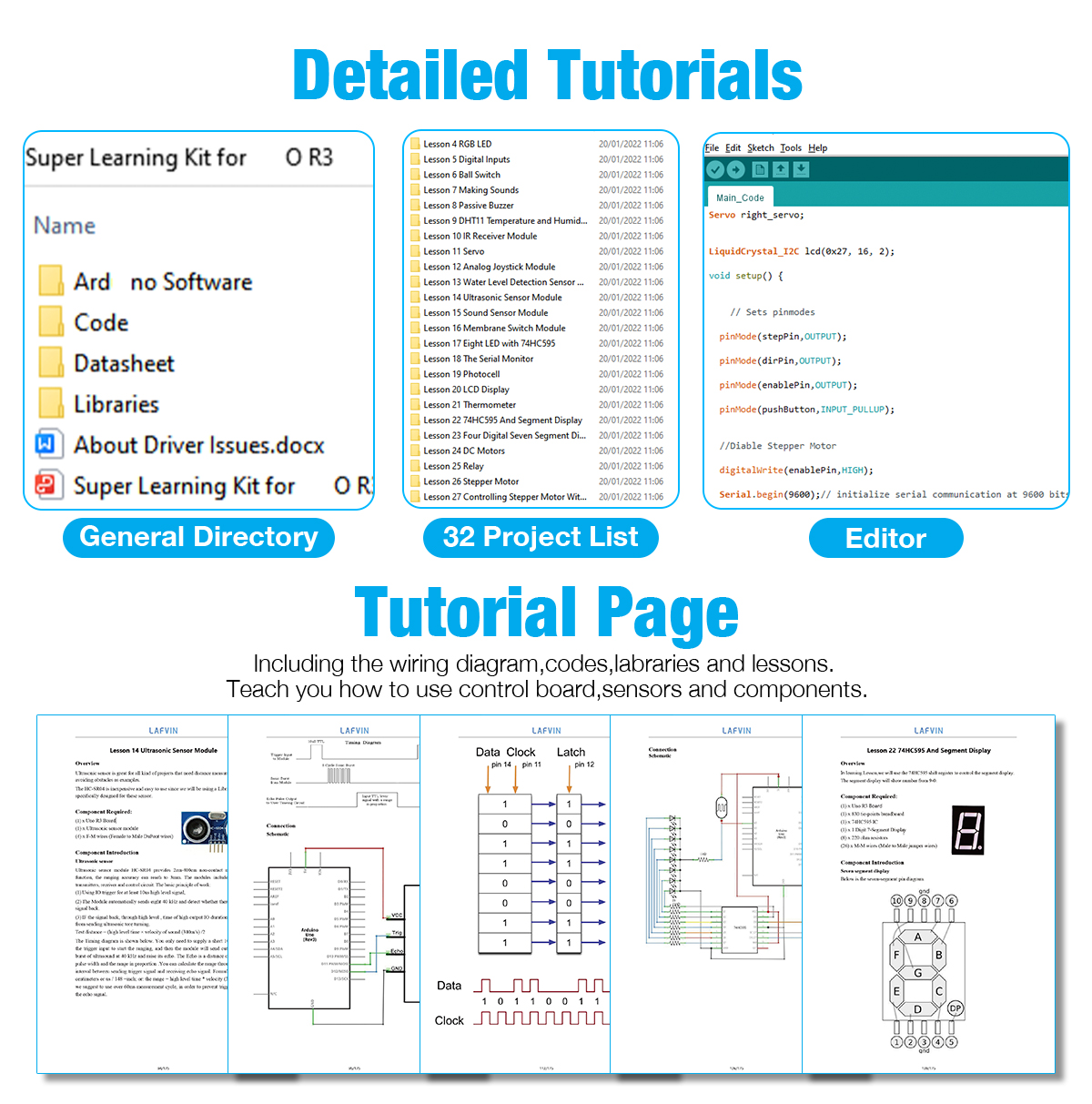 KLYSTR UNO R3 Project Super Starter Kit สําหรับ Arduino UNO R3 พร้อมบทช่วยสอนเข้ากันได้กับ ...