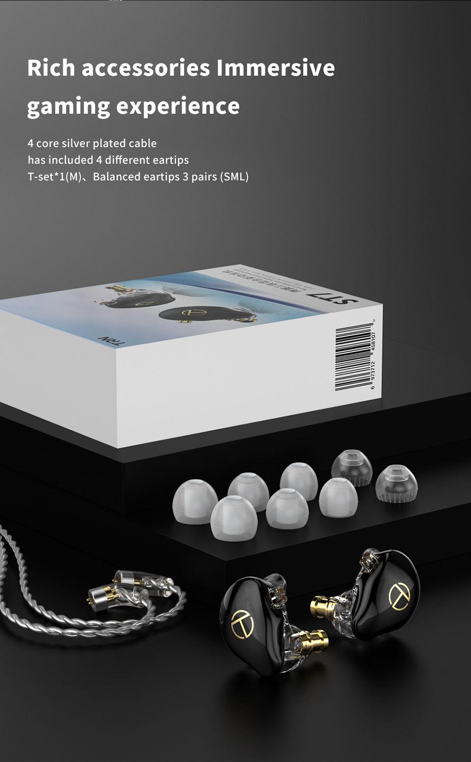 Trn ST7 2DD+5BA หูฟังไฮบริด HIFI ตัดเสียงรบกวน สําหรับเล่นกีฬา | Shopee ...