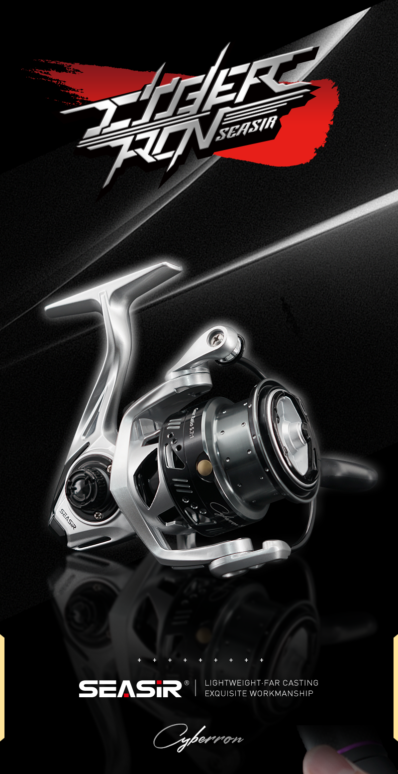 Seasir CYBERRON รอกหมุน ด้ามจับโลหะ ทองเหลือง 5+1BB 13 กก. 28LB Drag 5.7:1 กันน้ํา แข็งแรงสูง ...