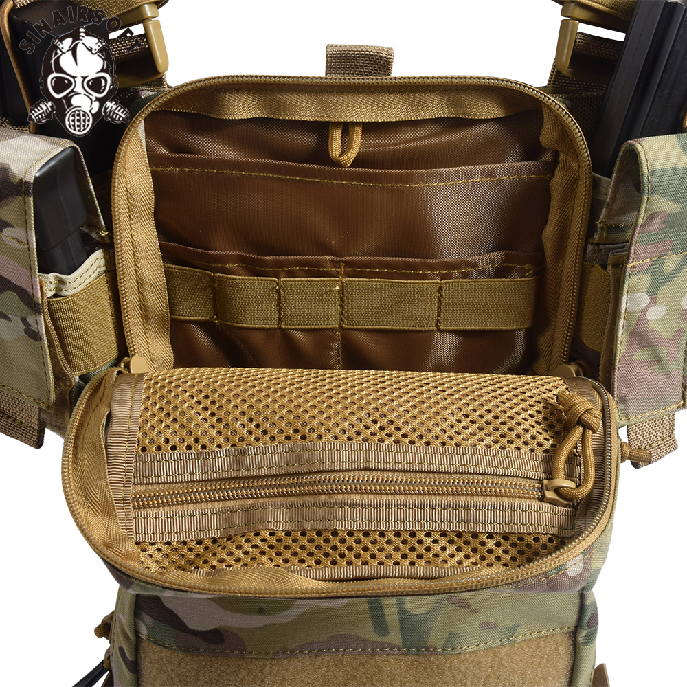 Sinairsoft 500D ไนลอนยุทธวิธีที่ถอดออกได้ MOLLE หน้าอก Rig กลางแจ้งมัล ...