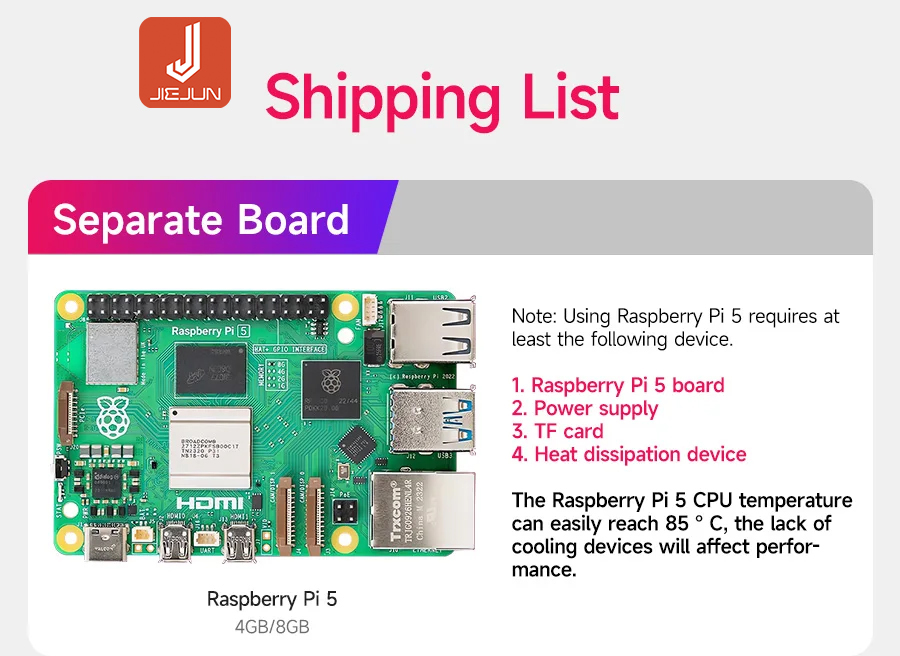 Raspberry Pi 5 4GB 8GB RAM ชุดบอร์ดทดลองอิเล็กทรอนิกส์ พร้อมเคสพัดลม มี ...