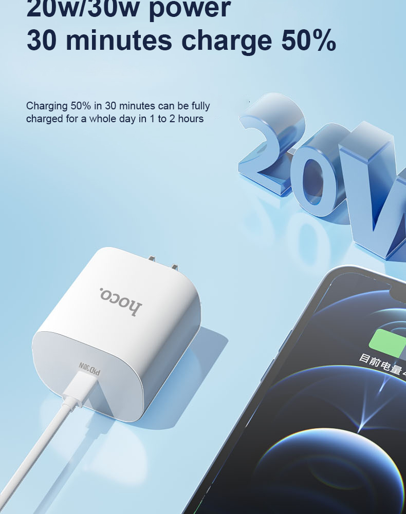 hoco. C76 Plus Fast Charging Socket TYPE-C PD 20W Max และชุด for Fast ...