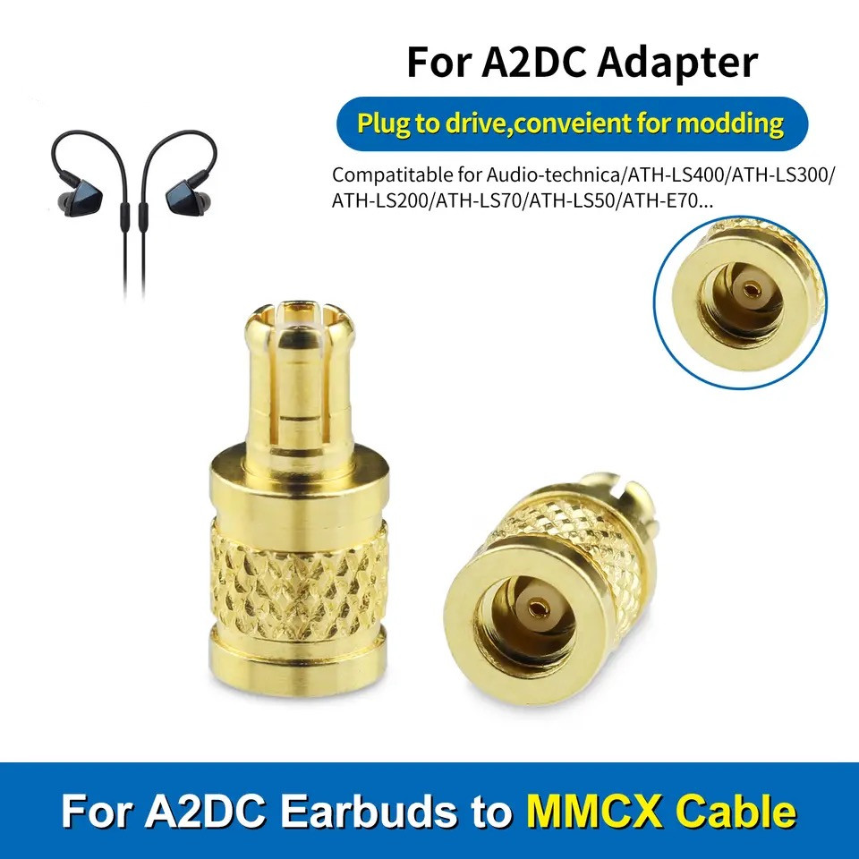 หนึ ่ งคู ่ หญิง MMCX ชาย Metallic IEM Connector Adapter 2Pin 0.78 A2DC ...