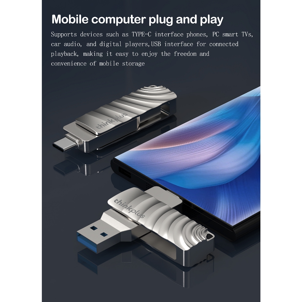 แฟลชไดรฟ์ Lenovo Thinkplus Type-C USB 3.2 32/64/128GB MU232 USB3.0 ...