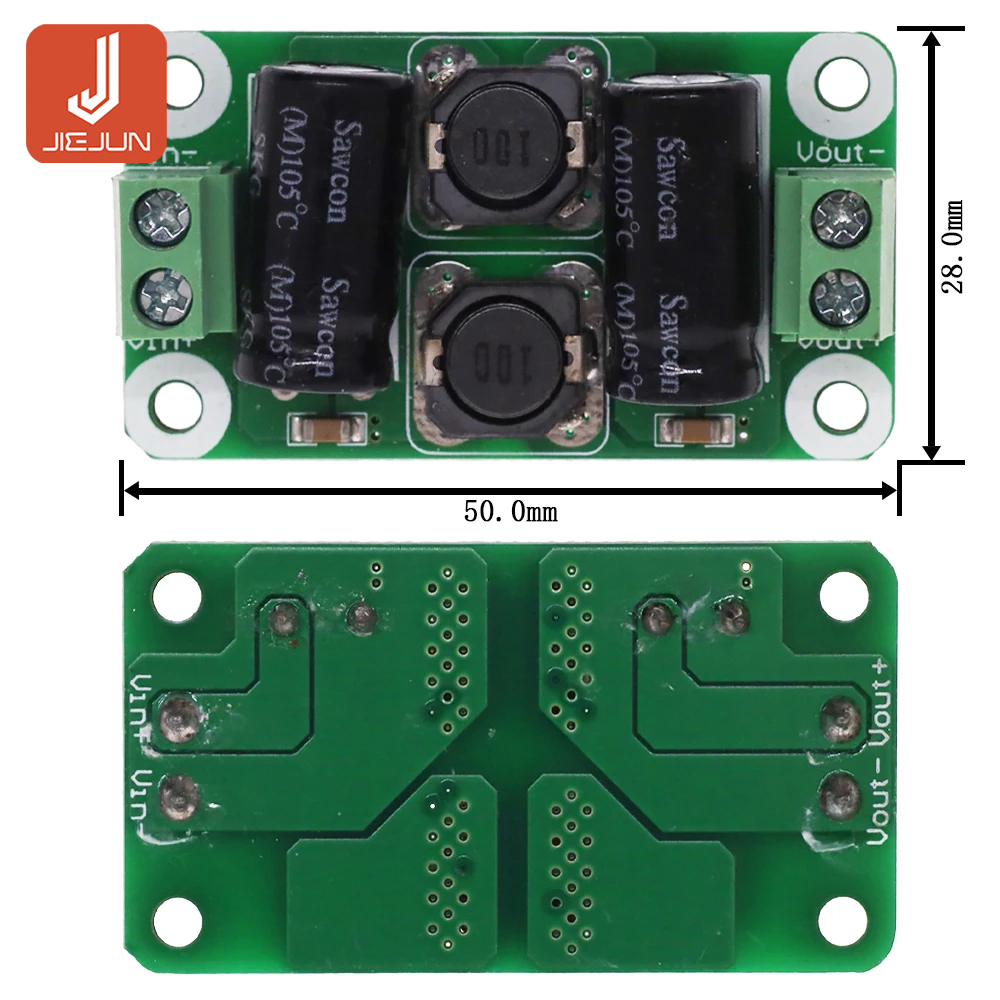 Dc Power Filter Board 0-25V/0-50V 2A/3A/4A Class D Power Amplifier ...