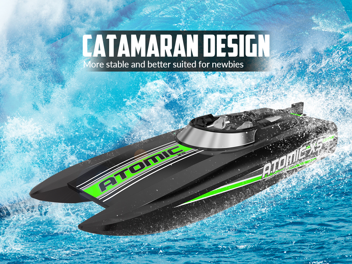 Volantex RC Racing Boat Atomic XS / Vector Racing ความเร็วสูง 2.4 Ghz ...