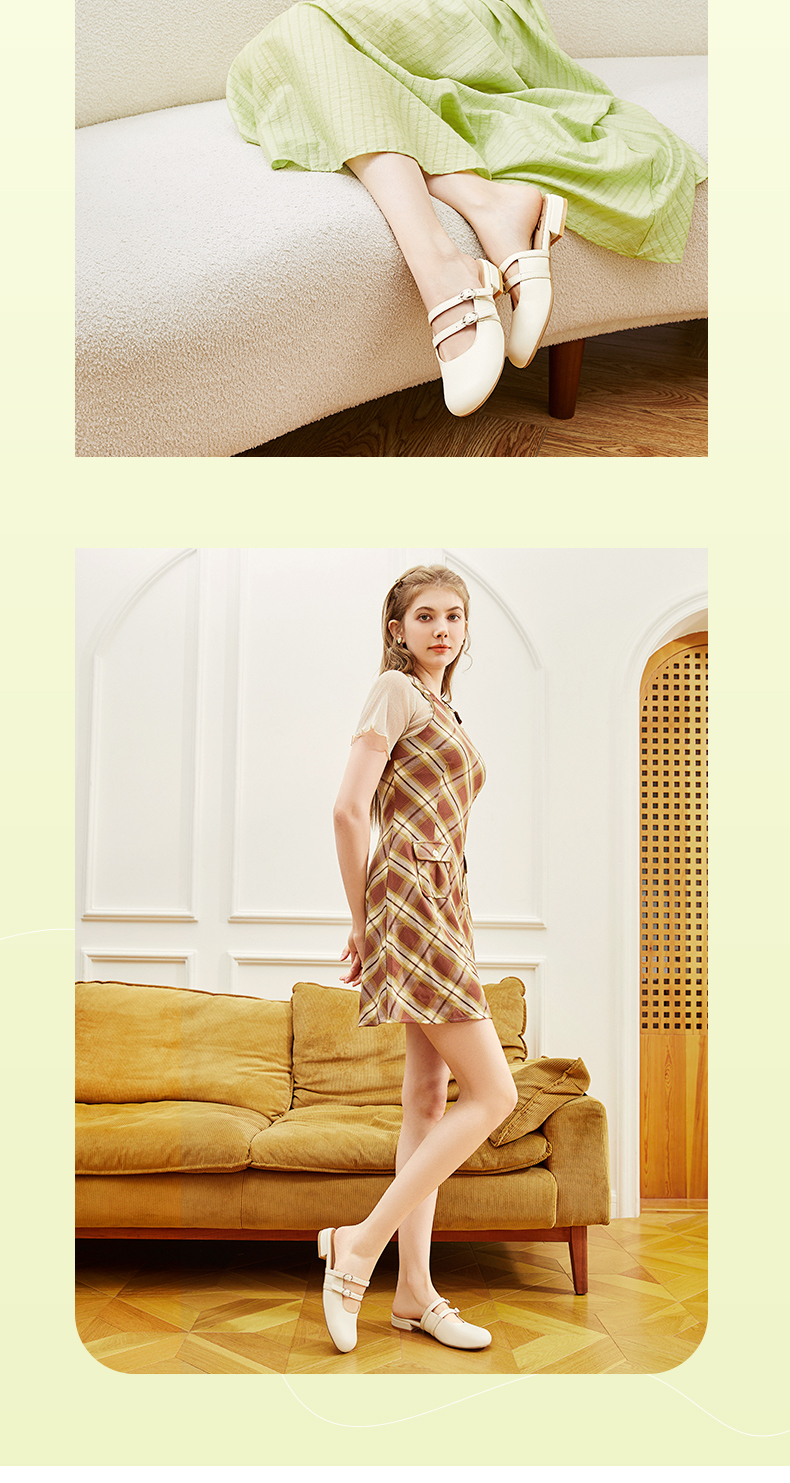 Paris Zoey รองเท้าแตะส้นแบนลําลองแฟชั่นรองเท้าแตะผู้หญิง All-Match ...