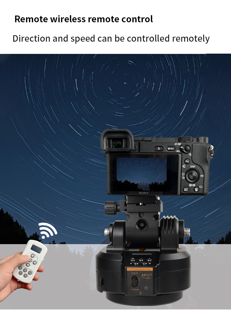 Zifon YT-2000 กล้องพาโนรามาไฟฟ้า Pan Tilt Face Tracking 2KG แบริ่งกล้อง ...