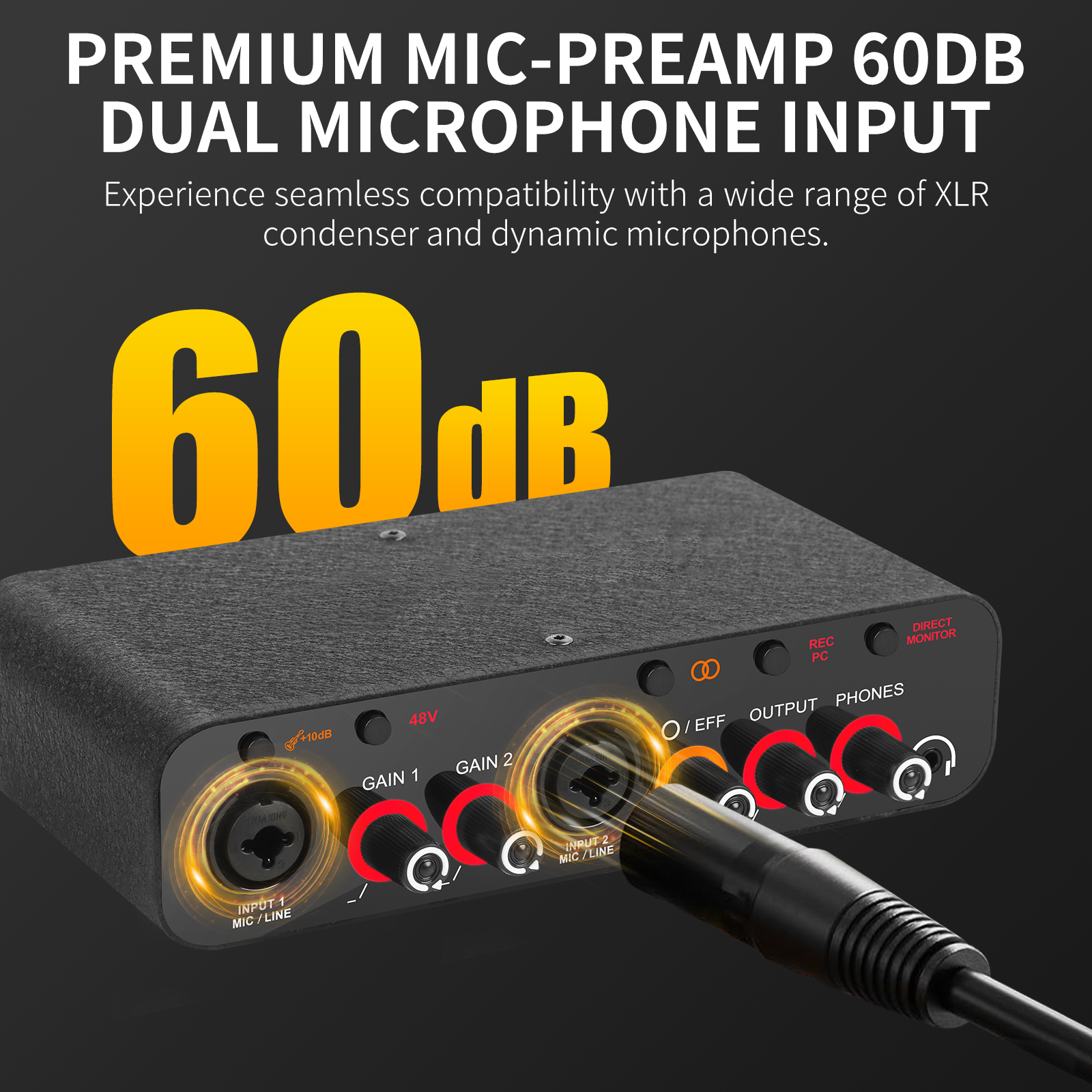 Q-26 Professional Audio Interface Stereo/Mono USB การ ์ ดเสียง 32 bit ...