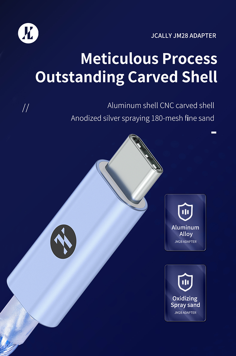 Jcally JM28 Cirrus Logic CS43198 ชิปแบบพกพา DAC Decoder Type-C ถึง 3.5 หูฟังอะแดปเตอร ์ DSD256 ...