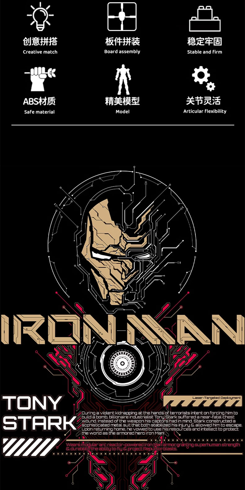 ของแท้ Marvel The Infinity Saga Iron Man MK1-7 ของเล ่ น Transformation ...